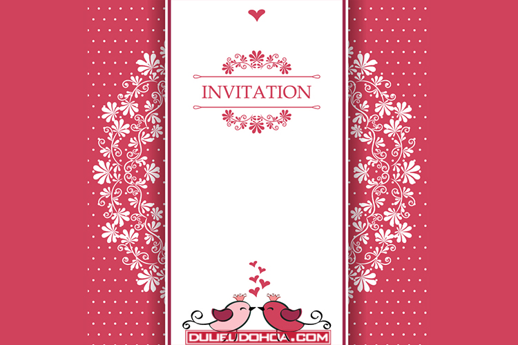 Mời tải file vector thiệp cưới đẹp lãng mạn được yêu thích nhất