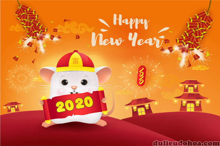 Download Vector Chuột Chúc Tết Canh Tý 2020 Đẹp