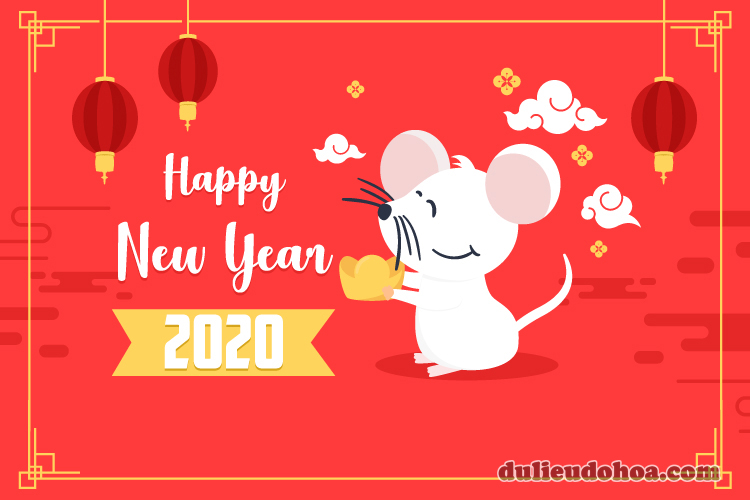Chia Sẻ Vector Tết 2020, Vector Biểu Tượng Chuột Tết 2020