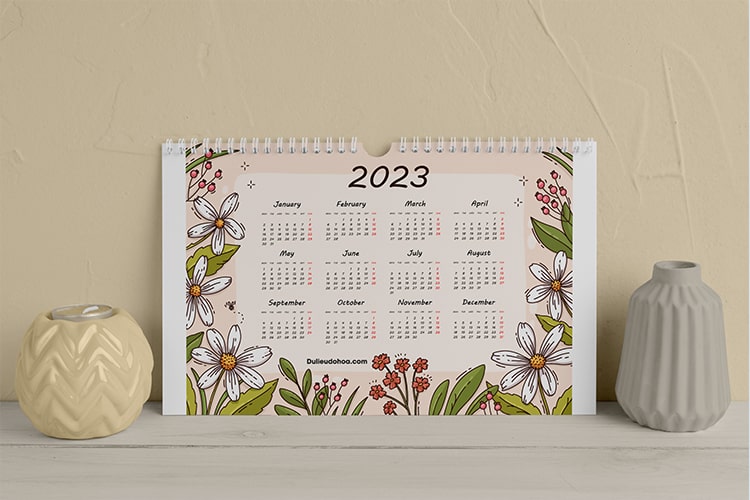 Lịch Năm 2023, Download Vector Lịch 2023 Miễn Phí